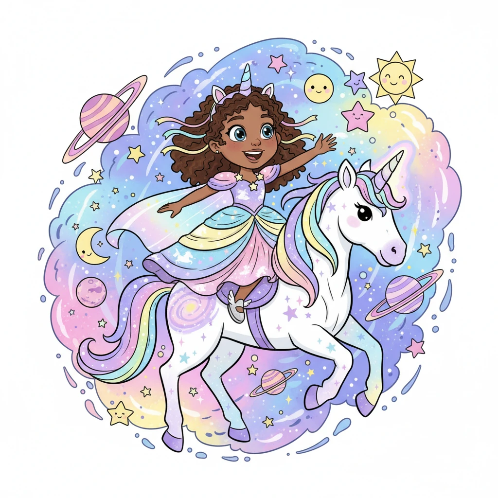 Princess Astra and the Galaxy Unicorn - fairy-tale | GenStory