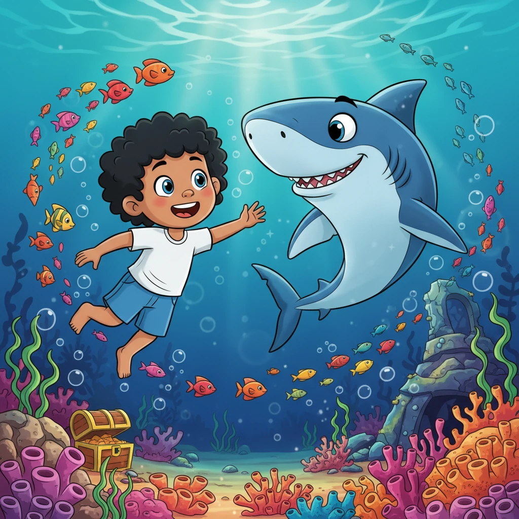Jojo and the Big Blue Shark - adventure | GenStory